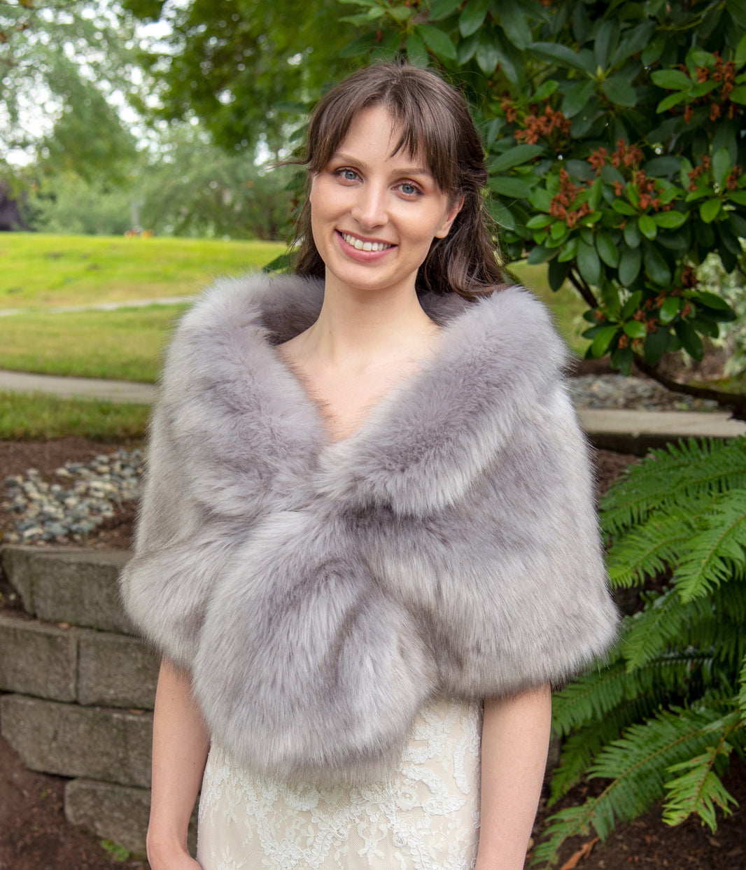 Gray / blue faux furs – ALEX BRIDAL